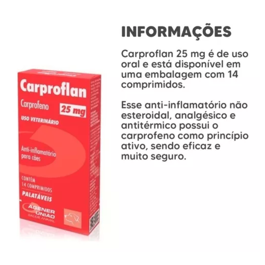 Carproflan 25mg 14 Comprimidos - Avipec Produtos