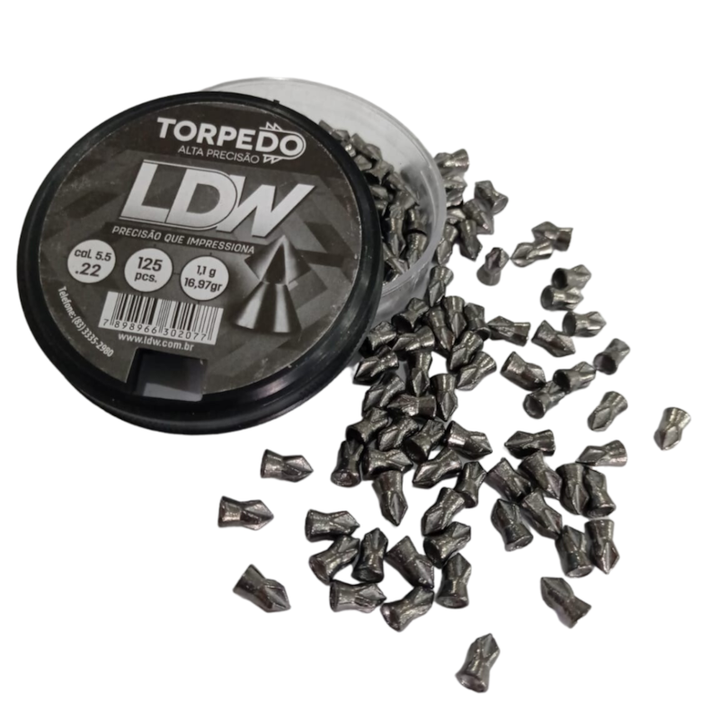 CHUMBINHO LDW TORPEDO 5.5MM COM 125UND - Avipec Produtos