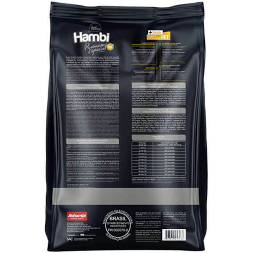RACAO CAES HAMBI ADULTO 20KG FRANGO E ARROZ - Avipec Produtos